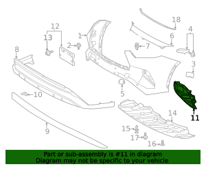 52040-0E140 - Fog Light Trim 2020-2023 Toyota Highlander | AutoNation Parts