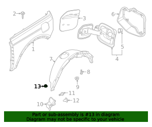 2021 Ford Bronco Front Deflector Nut -W721345-S439 | TascaParts.com