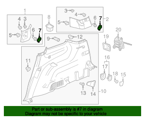 23334701 GM Upper Quarter Trim Plug | GM Parts Store