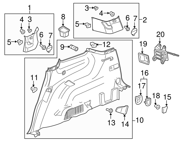 2013-2021 GM Upper Quarter Trim Grommet 11610769 | TascaParts.com