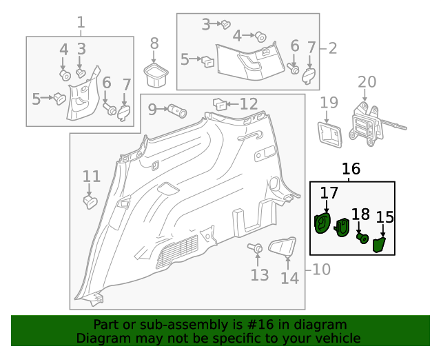 2017-2024 GM Jet Black Cargo Tie Down Loop 85547846 | Auto Parts Express