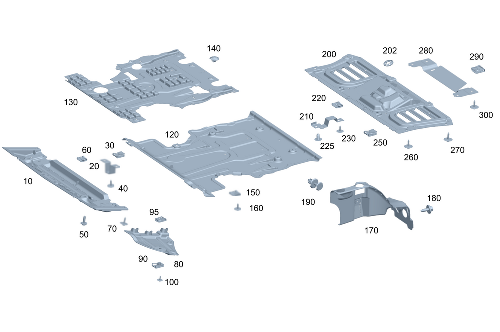 2020-2025 Mercedes-Benz Under-Body Protection 167-520-04-00 | MB OEM Parts