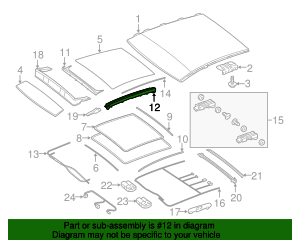 292-780-06-00-64 - Sunroof Guide Jaw 2016-2019 Mercedes-Benz ...
