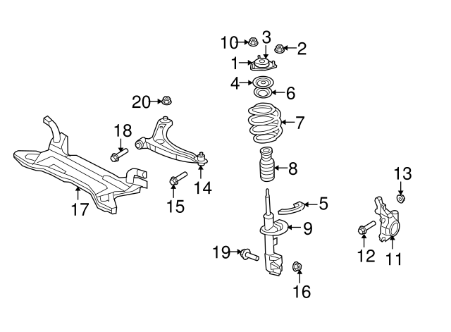 2007-2017 Mopar Knuckle - Driver's Side (LH) 68088499AD | TascaParts.com