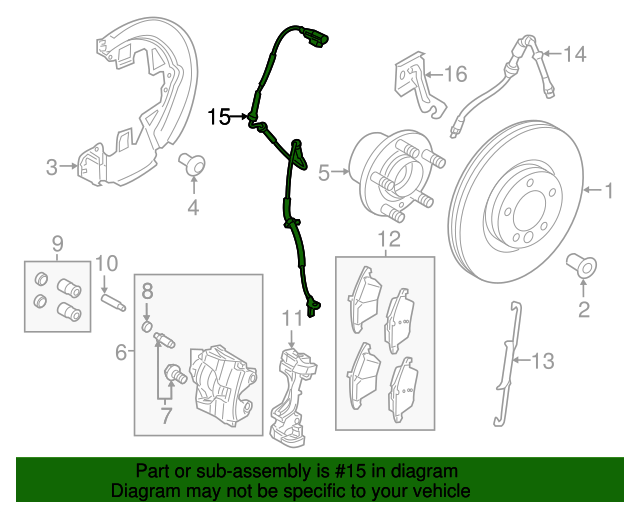 Genuine OEM ABS Sensor Part# LR071974 Fits 2012-2021 Land Rover: Up To ...
