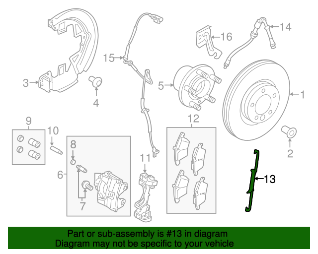2008-2019 Land Rover Brake Pads Spring LR002526 | AutoNationParts.com