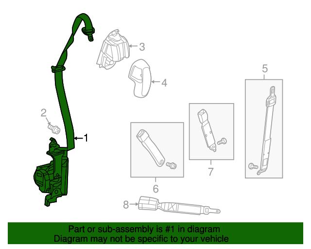 2019-2022 Ram 1500 Outer Belt Assembly 7AX75TX7AB | TascaParts.com