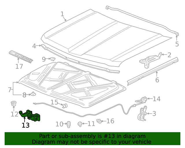 2015-2019 GM Hood Latch 85574822 | Auto Parts Express