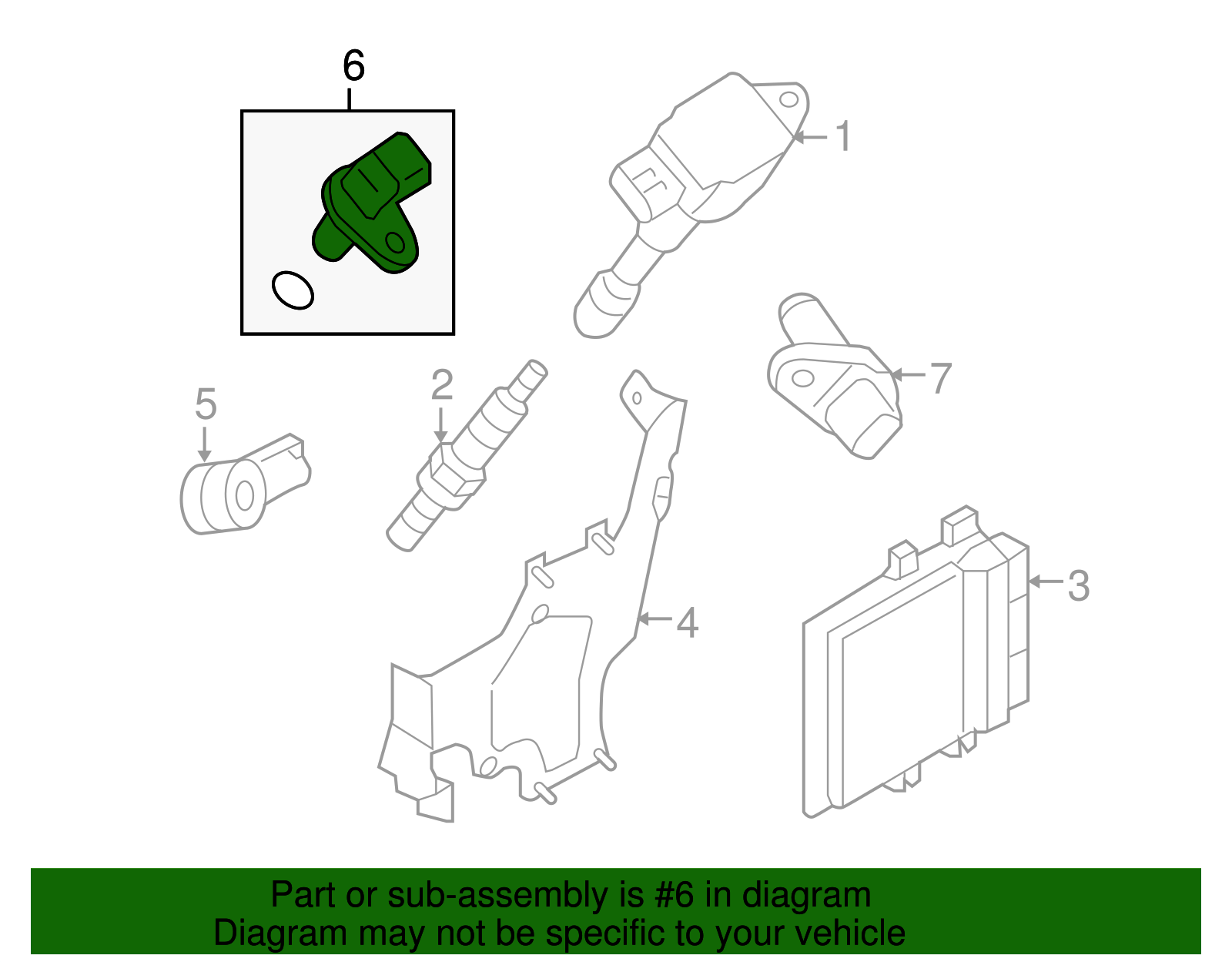 23731-JA11B - Camshaft Position Sensor - 2007-2024 Nissan | Nissan OEM ...