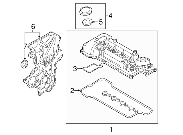 22443-2B600 - Valve Cover Seal - 2012-2021 Kia | World Kia Parts
