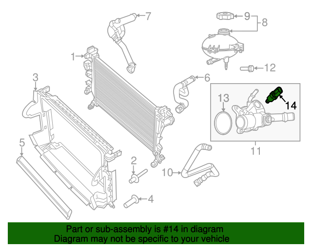 2015-2019 Fiat Temp Sensor 5149077AB | TascaParts.com