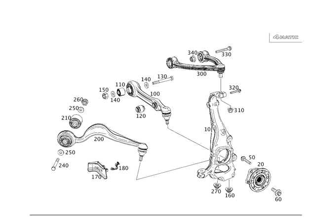 217-330-39-00 - Transverse Control Arm 2021 Mercedes-Benz S560 ...