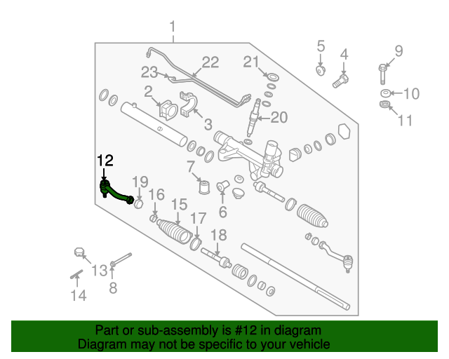 56820-2J000 - Outer Tie Rod 2009 Kia Borrego | Kia.Parts Store