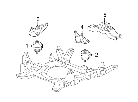 Engine & Trans Mounting for 2008 Cadillac STS | OEM GM Parts