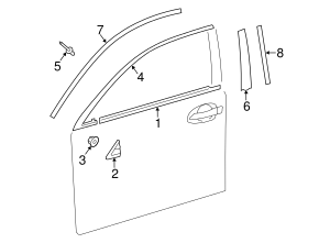 75072-06070 - Door Reveal Molding 2016-2018 Lexus | AutoNationParts.com