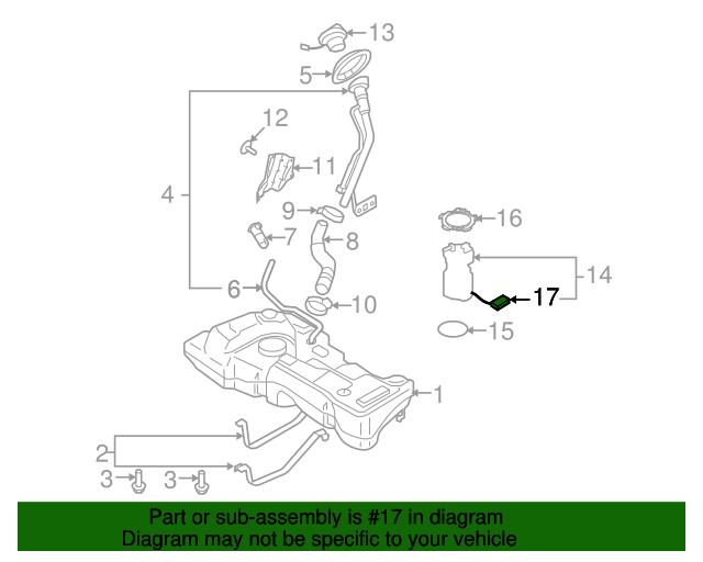 25060-1FC1B - Fuel Gauge Sending Unit 2009-2014 Nissan Cube | Nissan ...