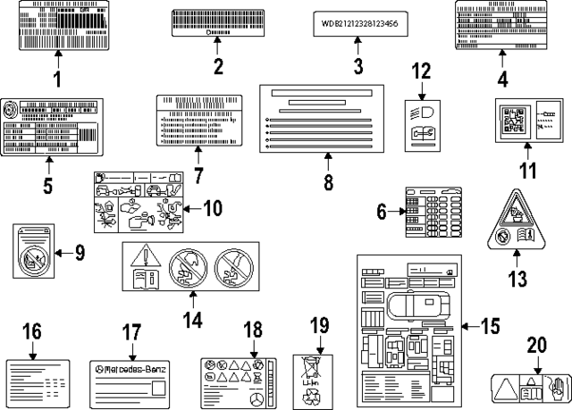 297-584-12-00 - Info Label 2022-2024 Mercedes-Benz EQS AMG® | Mercedes ...