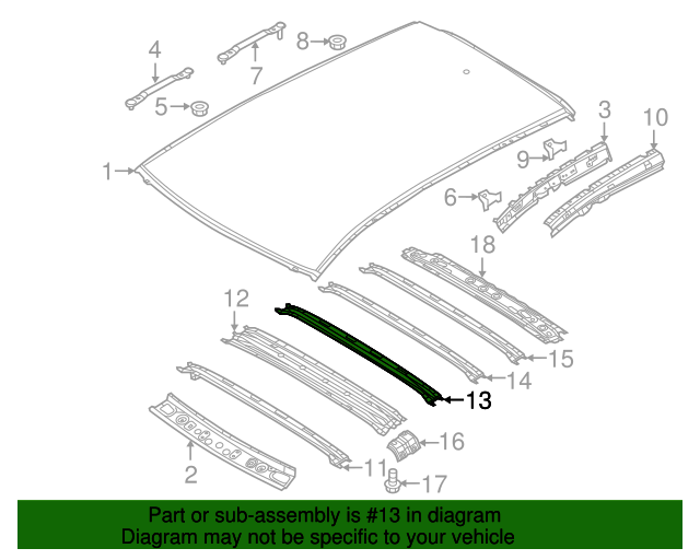 2013-2016 Mazda CX-5 Reinforcement KD53-70-663 | TascaParts.com