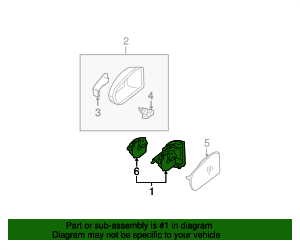 203-810-53-76 - Mirror Assembly 2003-2006 Mercedes-Benz | Mercedes-Benz ...