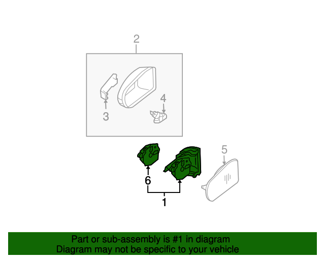 2003-2006 Mercedes-Benz Mirror Assembly - Right 203-810-62-76 | MB OEM ...