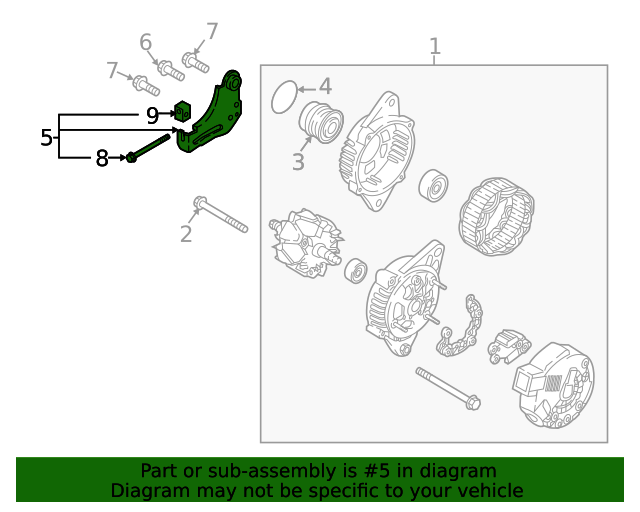 2015-2021 Hyundai Alternator Adjusting Bracket 37460-2B300 ...