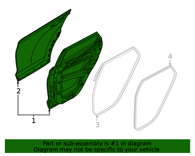 Panel Assembly Rear Door Left-hand 77003-CW050 | QuirkParts