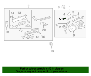 53743-02040 - Upper Reinforced Upper Reinforced - 2016-2022 Toyota ...