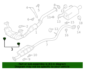 2005-2022 Subaru OEM NEW 2005-09 Subaru Front Converter & Pipe Nut ...