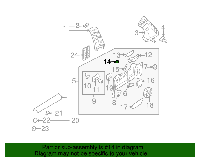 2006-2007 Kia Sedona Cup Holder - Driver's Side (LH) 85753-4D000KS ...