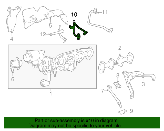 2012-2015 Mercedes-Benz Oil Feed Line 271-090-04-77 | Mercedes-Benz Parts