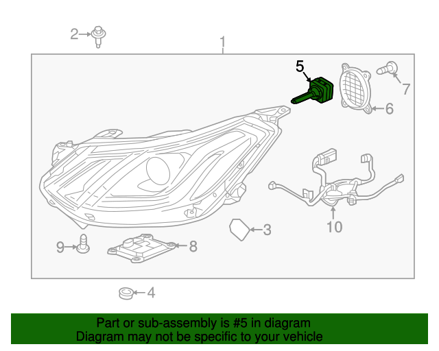 2017-2021 Chevrolet Bolt EV Headlamp Bulb 13591408 GM | GMPartsDirect.com