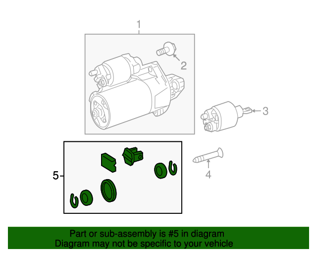 000-151-36-15 - Starter Motor Repair Kit 2010-2015 Mercedes-Benz ...