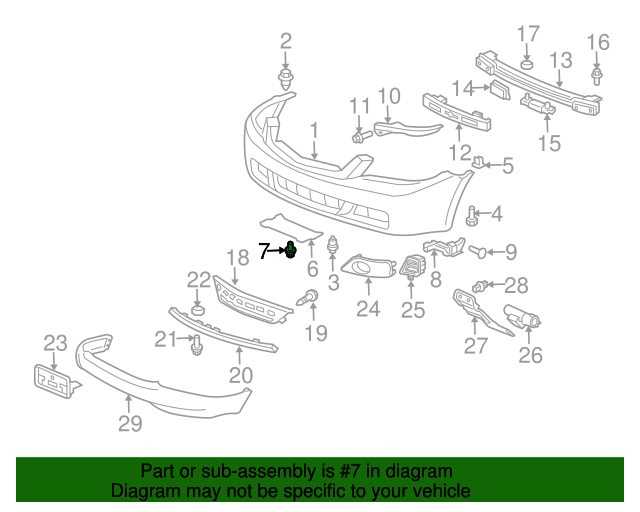 2005-2020 Acura Bolt, Bumper 90149-SDA-003 | OEM Parts Online