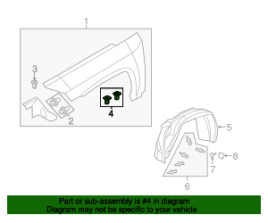 2007-2017 Jeep Fender Rivet 6104885AA | TascaParts.com