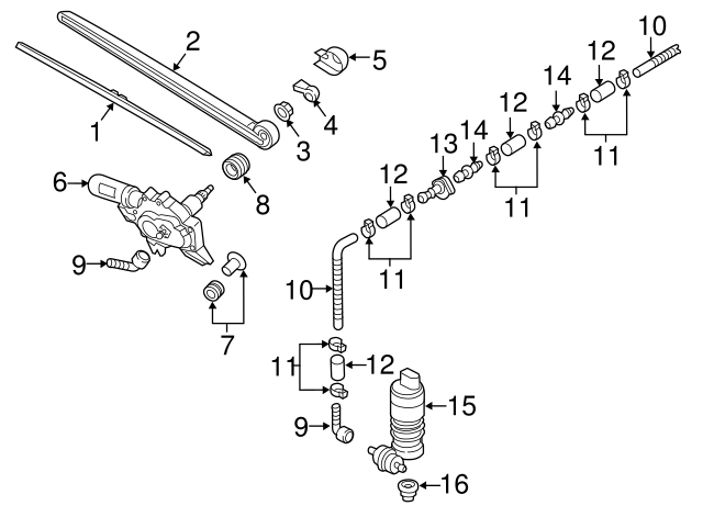 2009-2018 Audi Wiper Blade 8K9-955-425 | OEM Parts Online