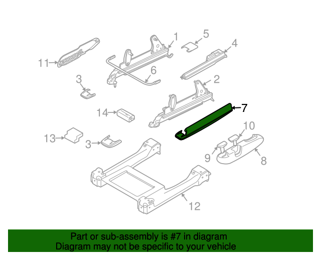 39802020 - Seat Track Cover 2007-2008 Volvo XC90 | AutoNationParts.com
