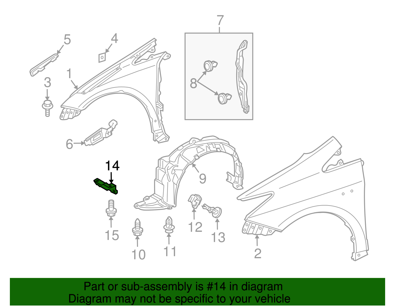 2010-2015 Toyota Liner Extension 53852-47020 | Toyota Parts Center