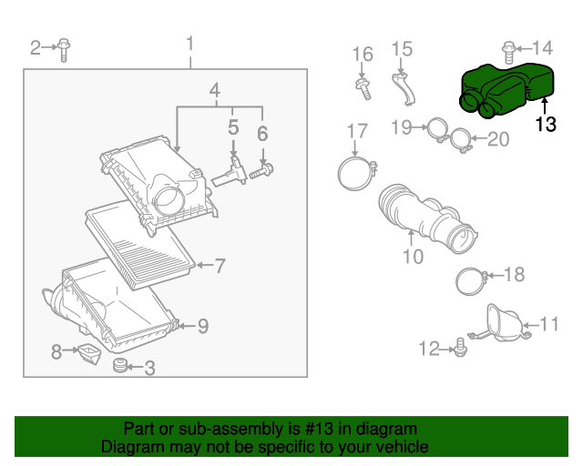 2010-2023 Toyota Resonator 17893-31130 | Toyota Parts Center