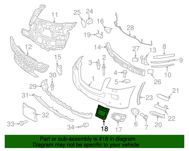 2007-2016 Mercedes-Benz Cover, Bumper Area 164-885-56-23 | Mercedes ...