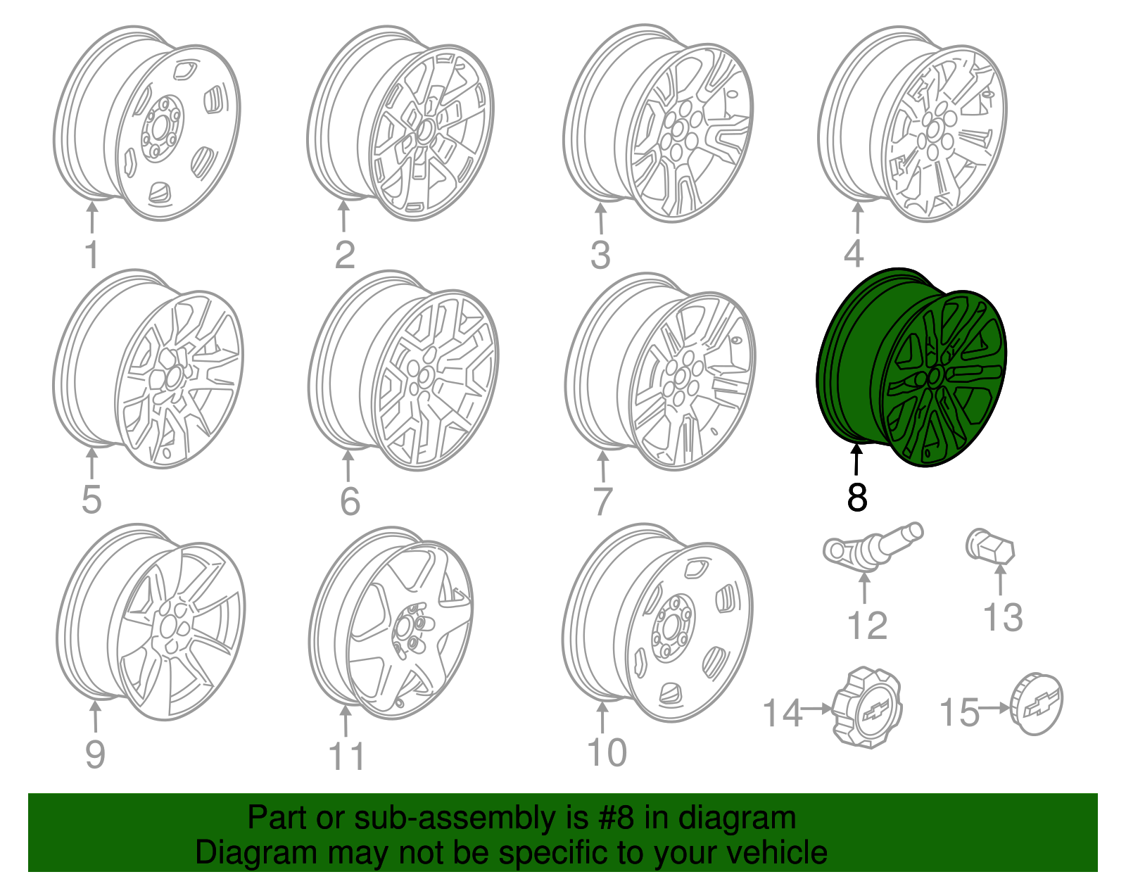 23243988 - 18x8.5-Inch-Inch Aluminum Wheel 2015-2022 GM | Gateway Buick ...