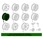 2015-2016 GM 17x8-Inch Aluminum Wheel 94775677 | GMPartsDirect.com