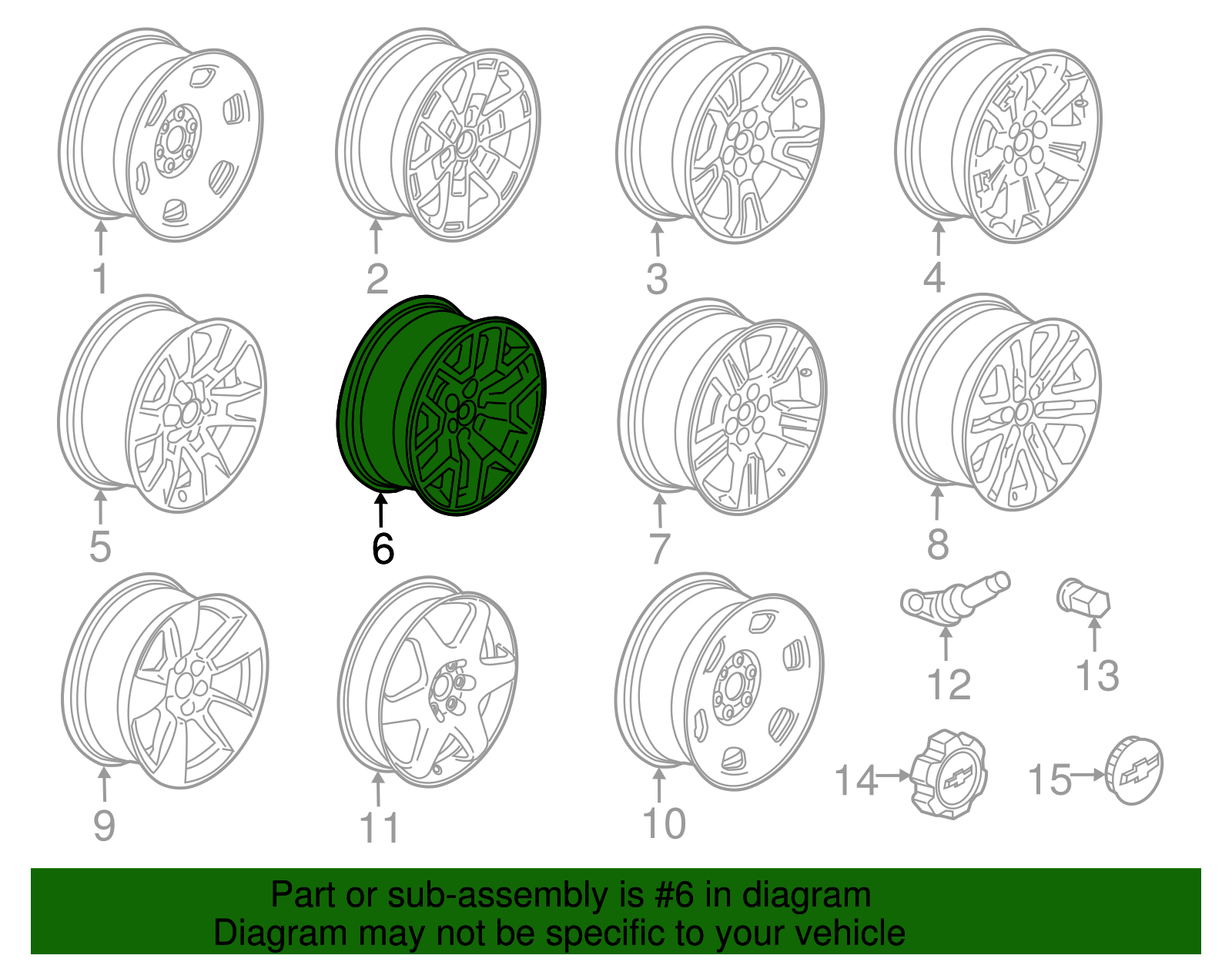 84391150 - 18x8.5 Aluminum Wheel 2021-2022 GM | Big 3 Auto Parts