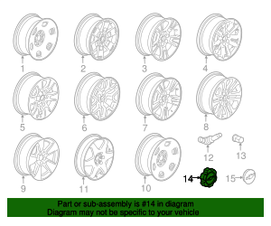 52015041 - Wheel Center Cap 2017-2023 GMC | Big 3 Auto Parts