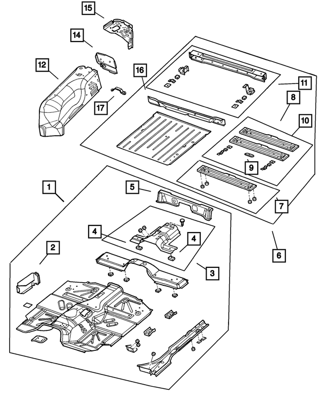 2001-2002 Jeep Wrangler Rear Closure Panel, Right 55176526AC | Mopar ...