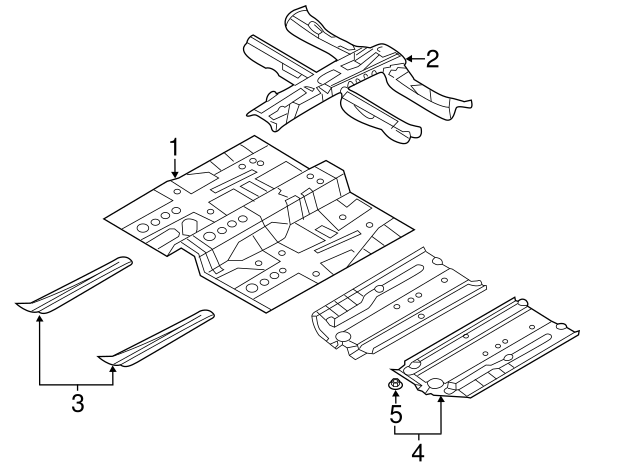 84145-4R000 - Floor Pan Splash Shield - 2011-2015 Hyundai Sonata ...