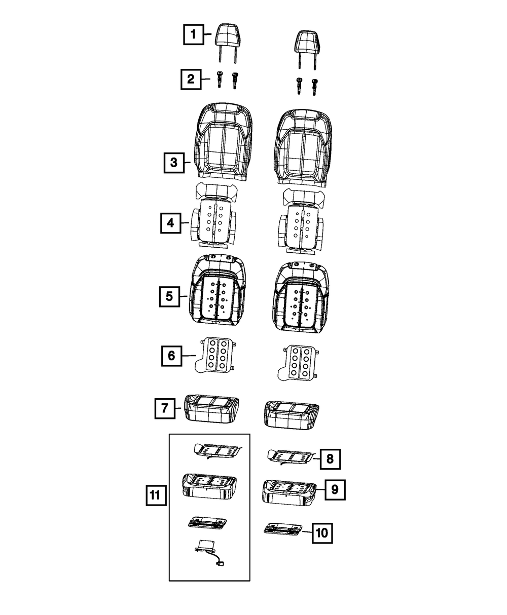 2022-2023 Jeep Heated Seat Element 68417895AF | My Mopar Parts