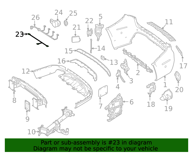 166-540-36-15-64 - Blind Spot Radar Harness 2017-2019 Mercedes-Benz GLS ...