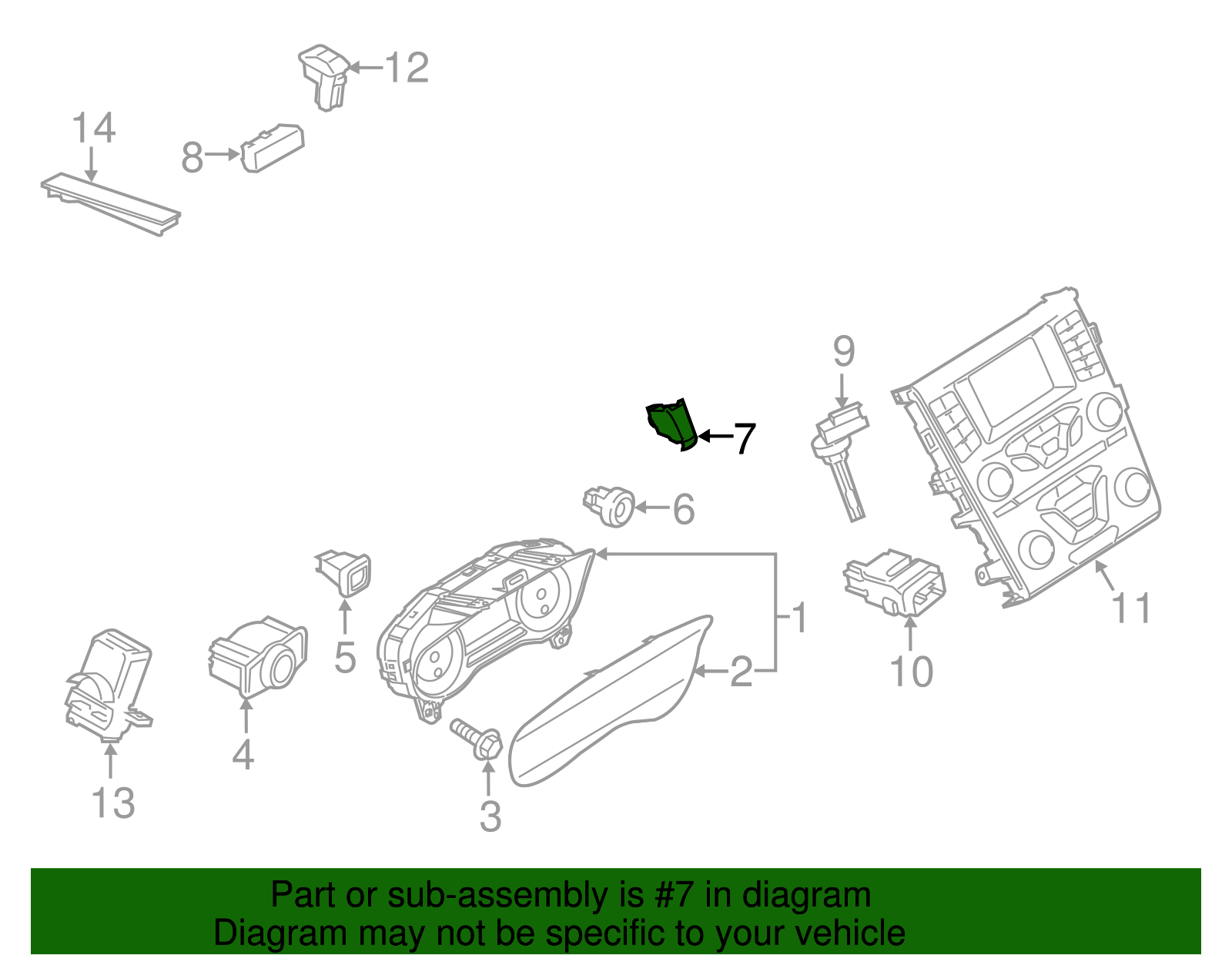 DG9Z-13350-AC - Hazard Switch 2013-2022 Ford | Big 3 Auto Parts