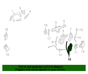 166-720-01-35 - Door Lock Actuator Motor 2012-2020 Mercedes-Benz ...
