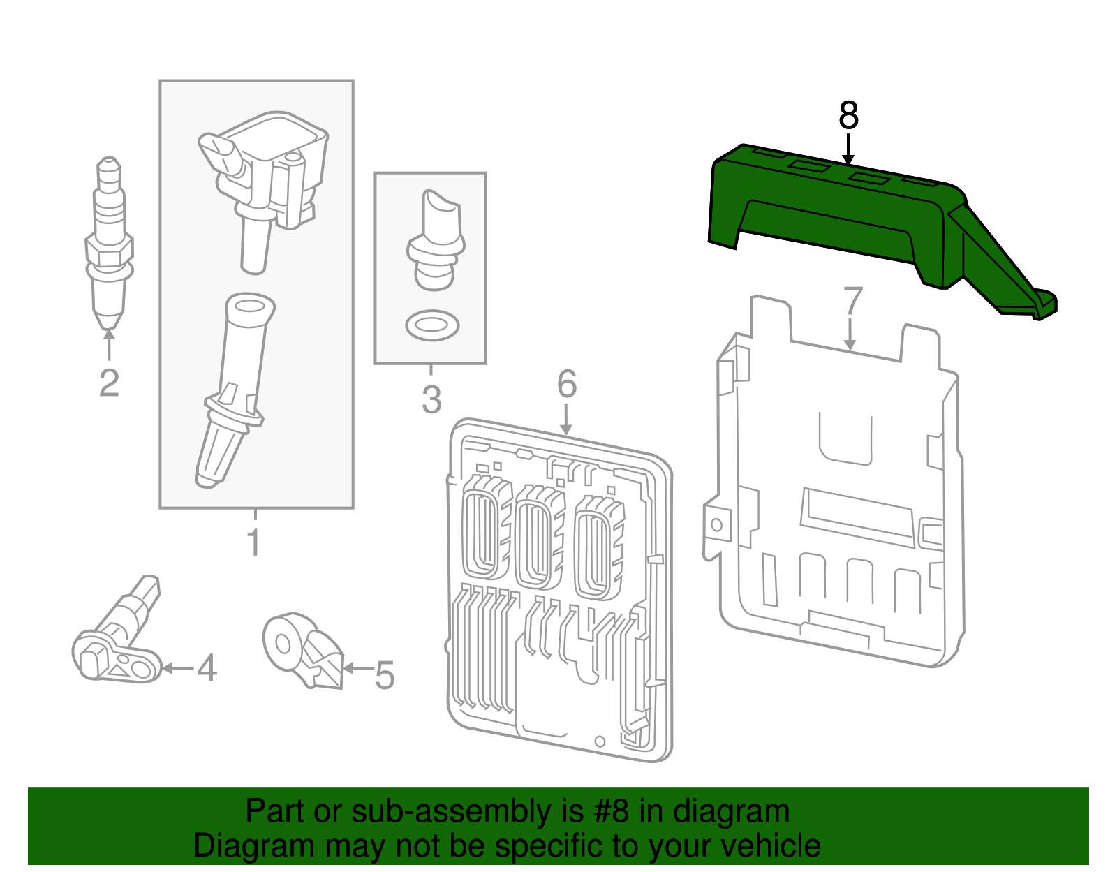 84190616 - Engine Control Module Cover 2018-2025 Chevrolet Malibu ...
